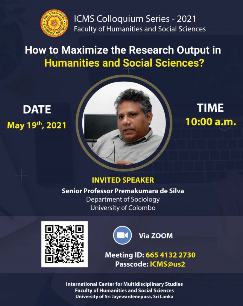 Colloquium conducted by Snr. Prof. Premakumara De Silva - National ...